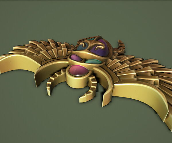 ArtStation - Scarab Bas-Relief | Game Assets