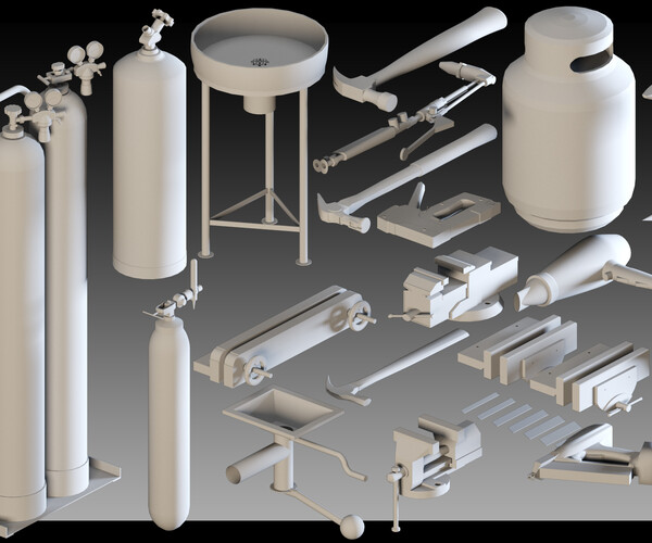ArtStation - +106 Blacksmithing Tools- Kitbash- High detail 3d models | Resources