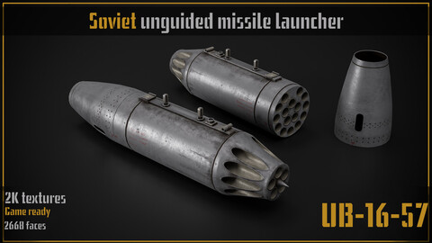ArtStation - Game ready model of soviet ORO-57K unguided missile ...