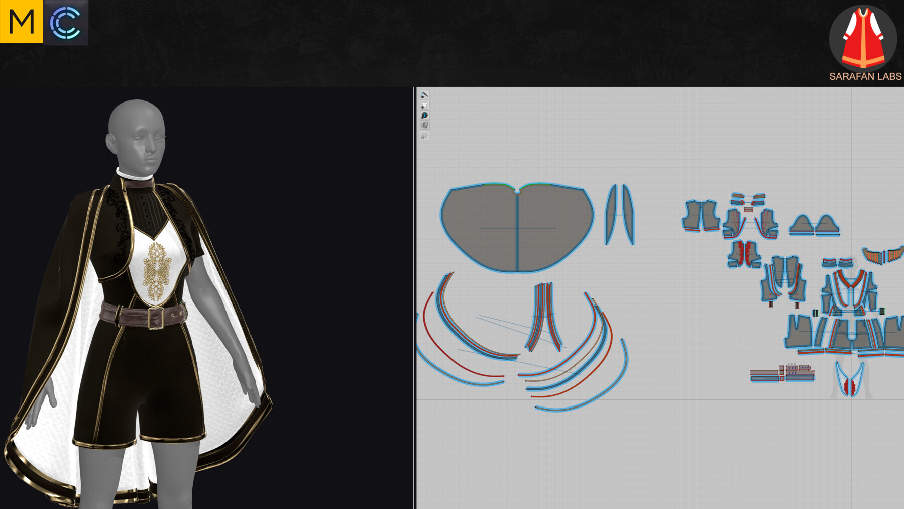 ArtStation - Women's Suit with Embroidery | Game Assets