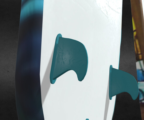 ArtStation - Mermaid Surfboard Low Poly UW Unwrapped | Game Assets