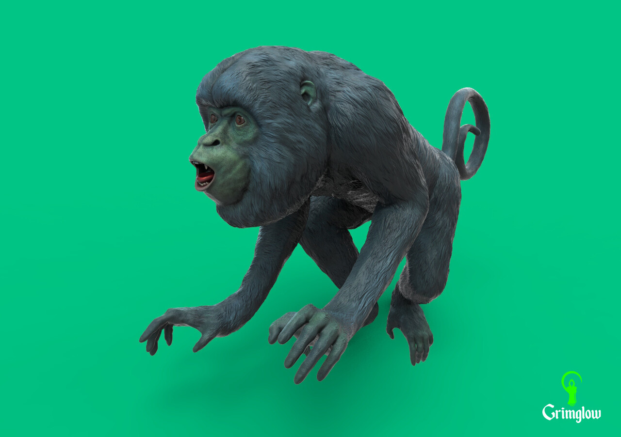 ArtStation - Howler Monkey (Black) | Resources