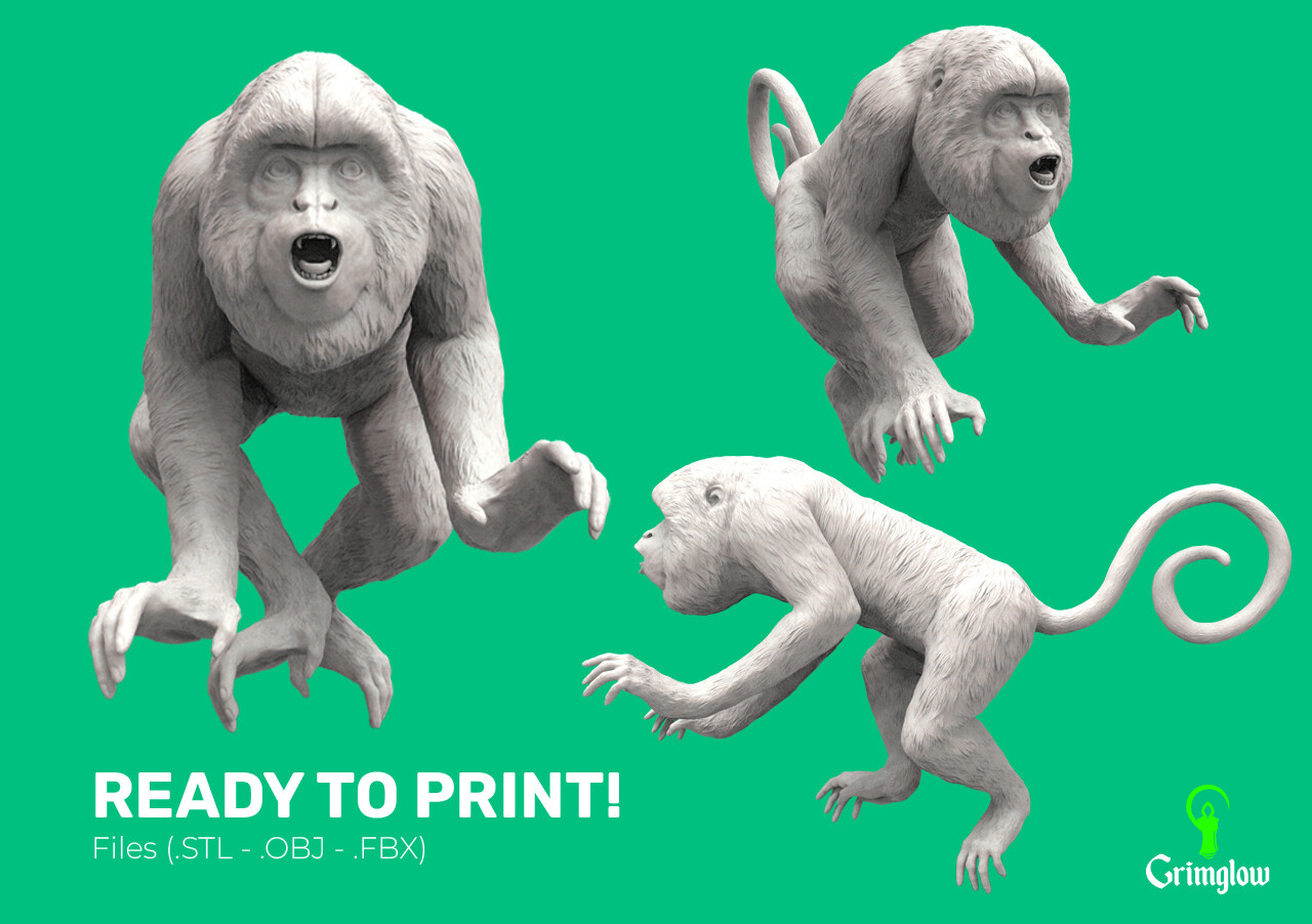 ArtStation - Howler Monkey (Black) | Resources