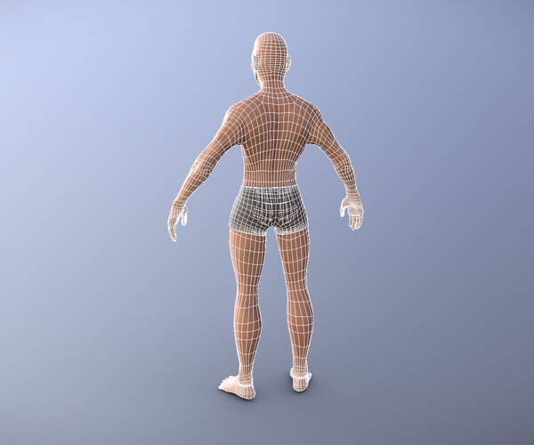ArtStation - Stylized Male Base Mesh Low-poly 3D model | Game Assets