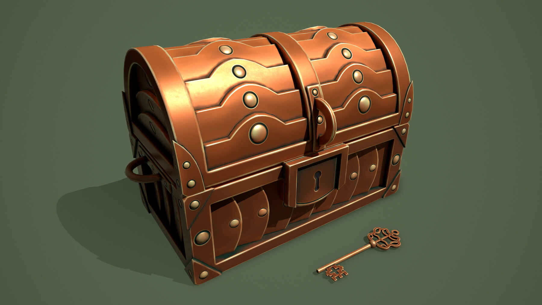 ArtStation - Bronze chest | Game Assets