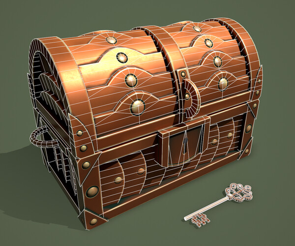 ArtStation - Bronze chest | Game Assets