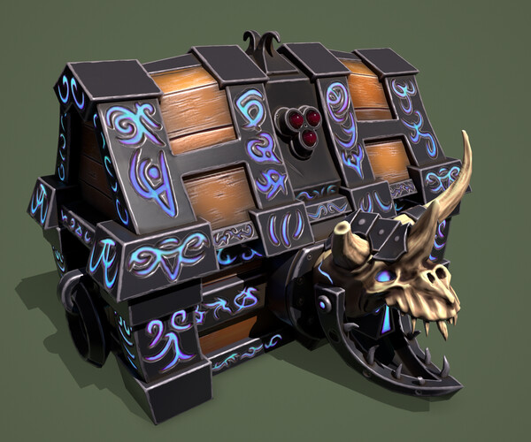 ArtStation - Rune chest and ingots | Game Assets