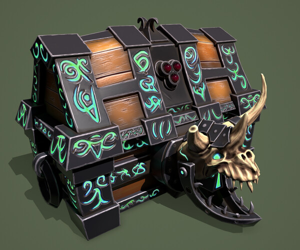 ArtStation - Rune chest and ingots | Game Assets