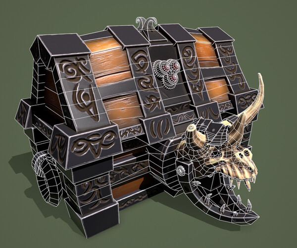 ArtStation - Rune chest and ingots | Game Assets