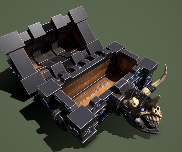 ArtStation - Rune chest and ingots | Game Assets