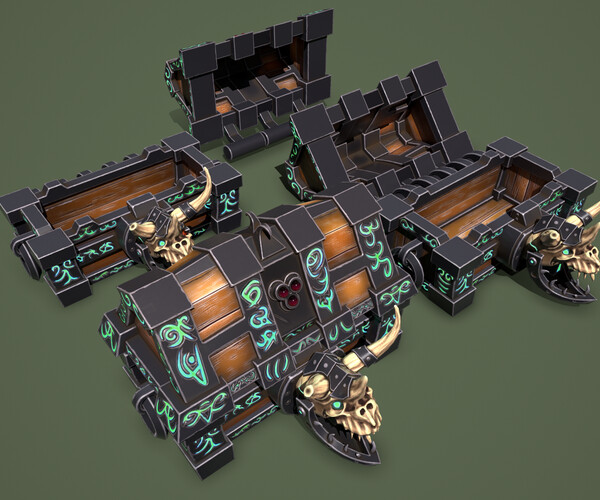 ArtStation - Rune chest and ingots | Game Assets