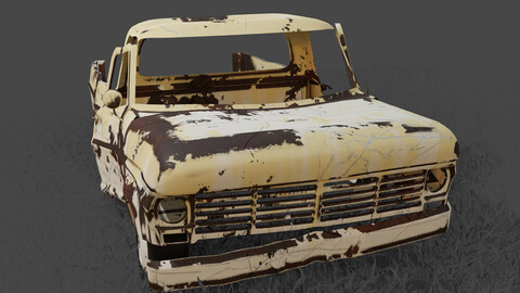 ArtStation - Rusted car | Game Assets