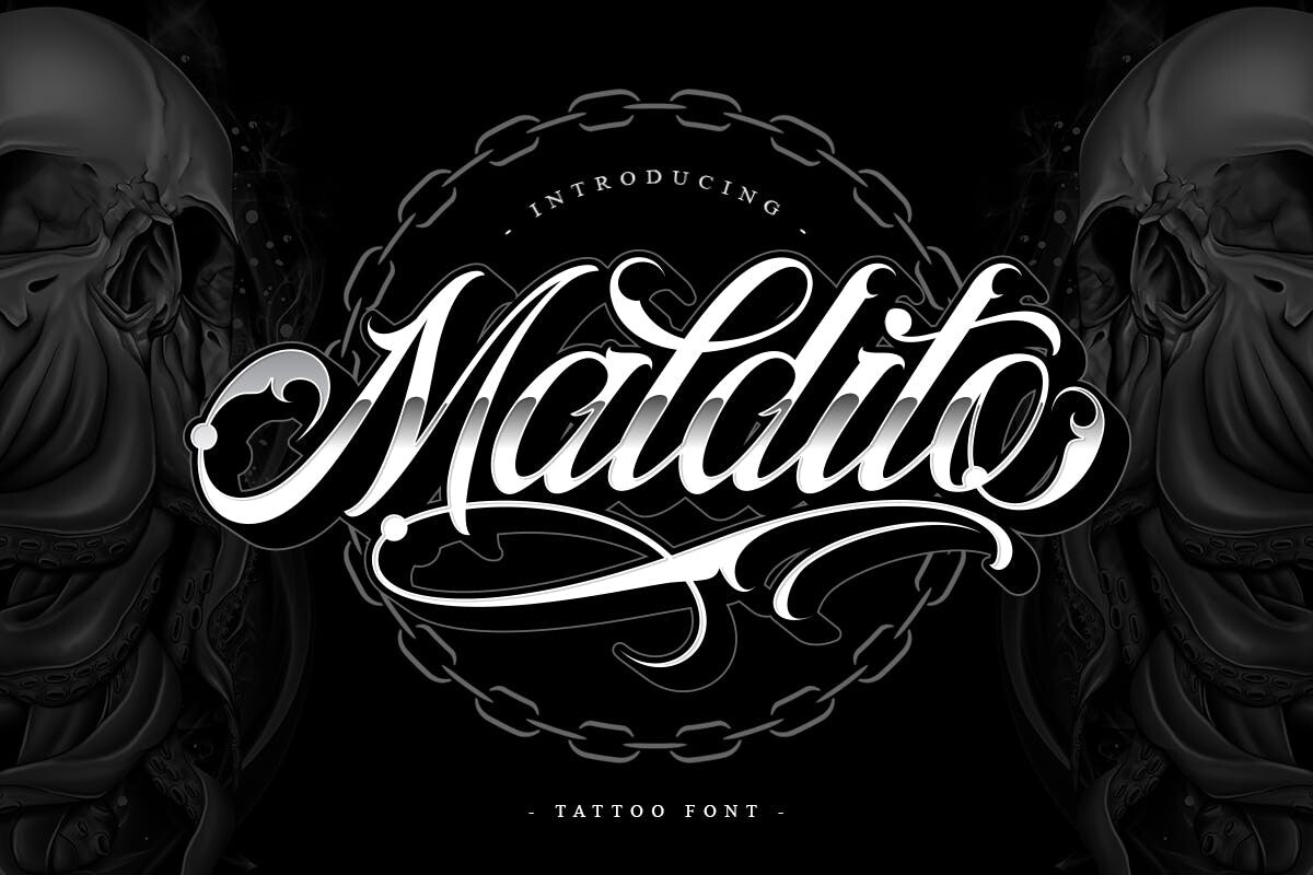 ArtStation - 20 Premium Tattoo Fonts Bundle 5 | T-Shirt Print | Logo ...