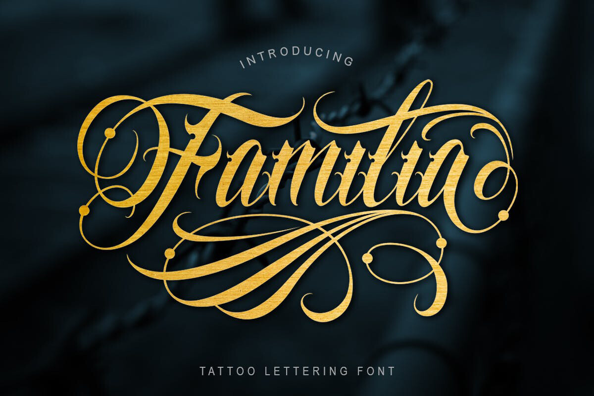 ArtStation - 20 Premium Tattoo Fonts Bundle 5 | T-Shirt Print | Logo ...