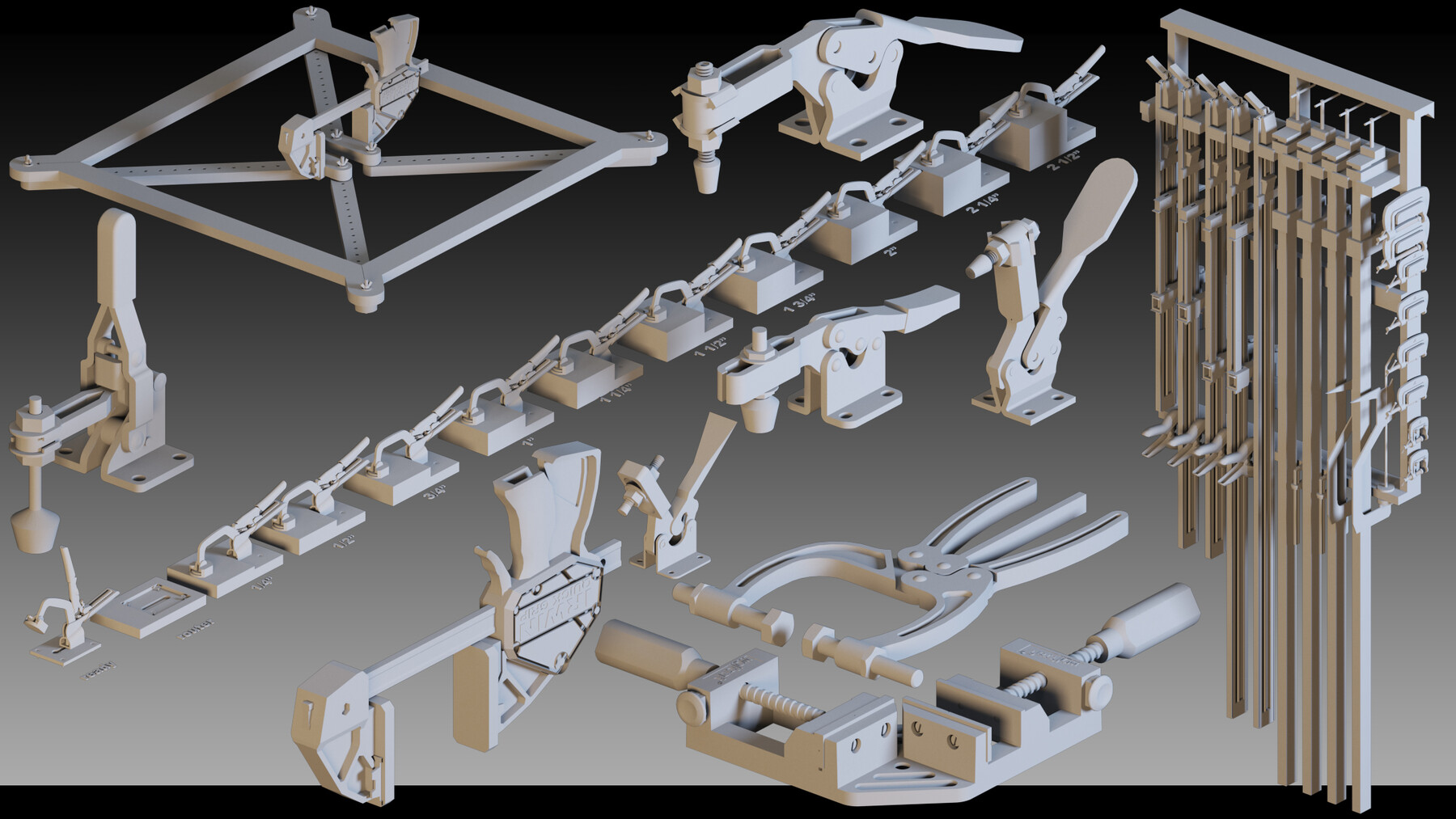 ArtStation - 44 Industrial Tools- Kitbash- High detail 3d models ...