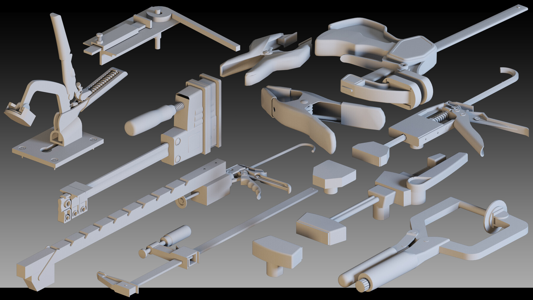 ArtStation - 44 Industrial Tools- Kitbash- High detail 3d models ...