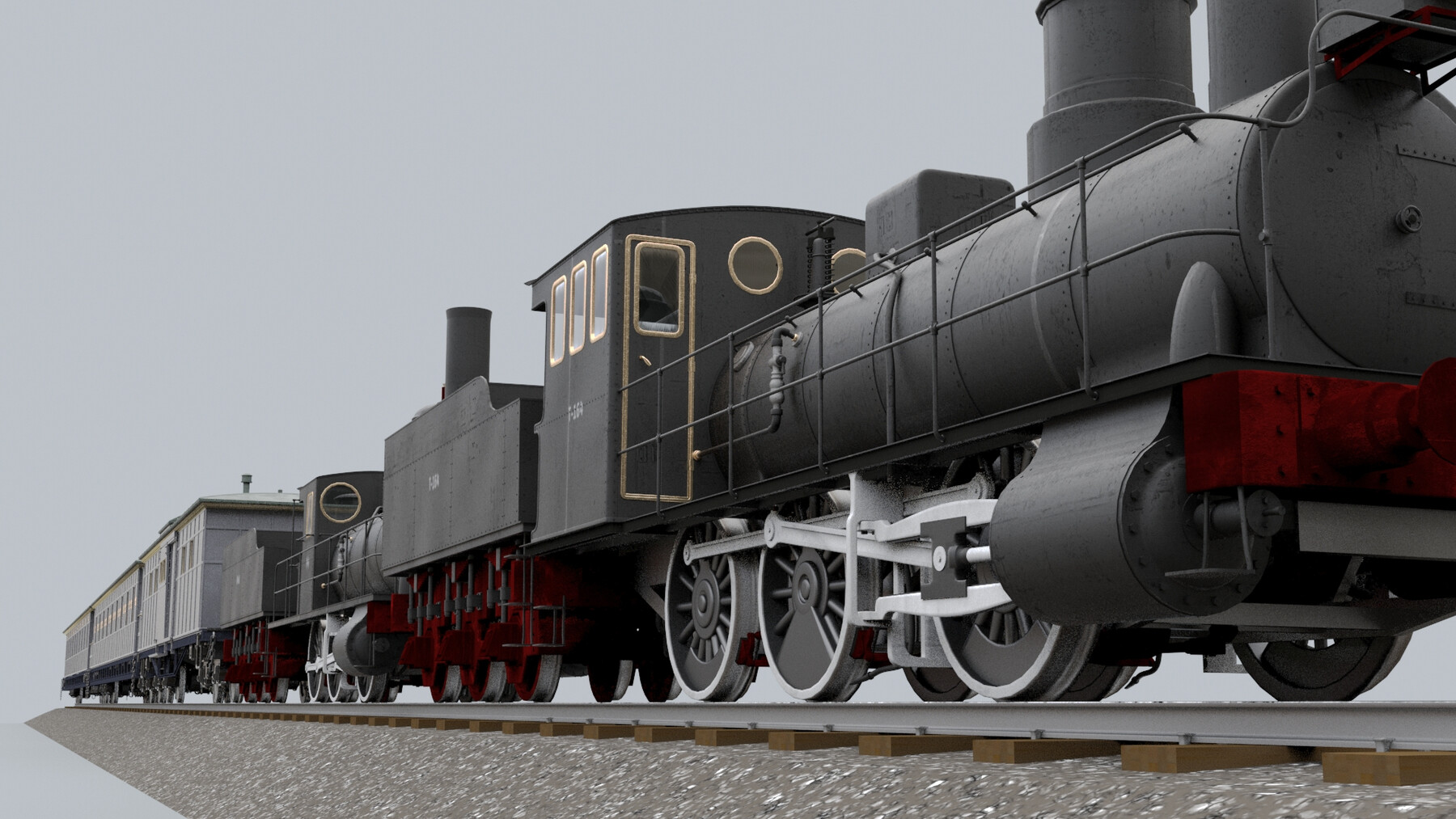 ArtStation - Steam locomotive type 030 series Gv | Resources