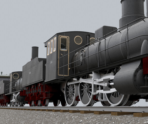 ArtStation - Steam locomotive type 030 series Gv | Resources