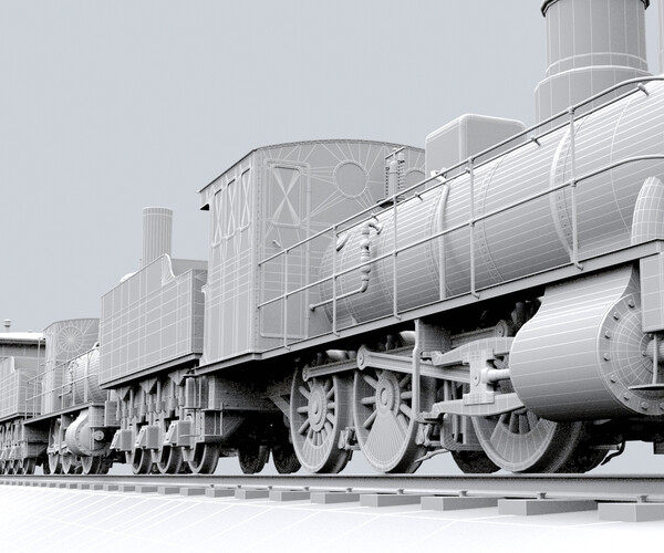 ArtStation - Steam locomotive type 030 series Gv | Resources