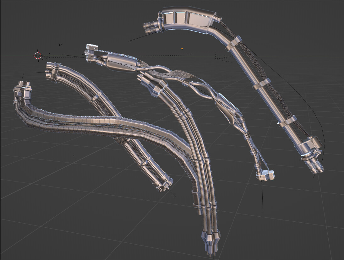ArtStation - Hardsurface Sci-Fi Cables Kitbash Set ( Editable With ...