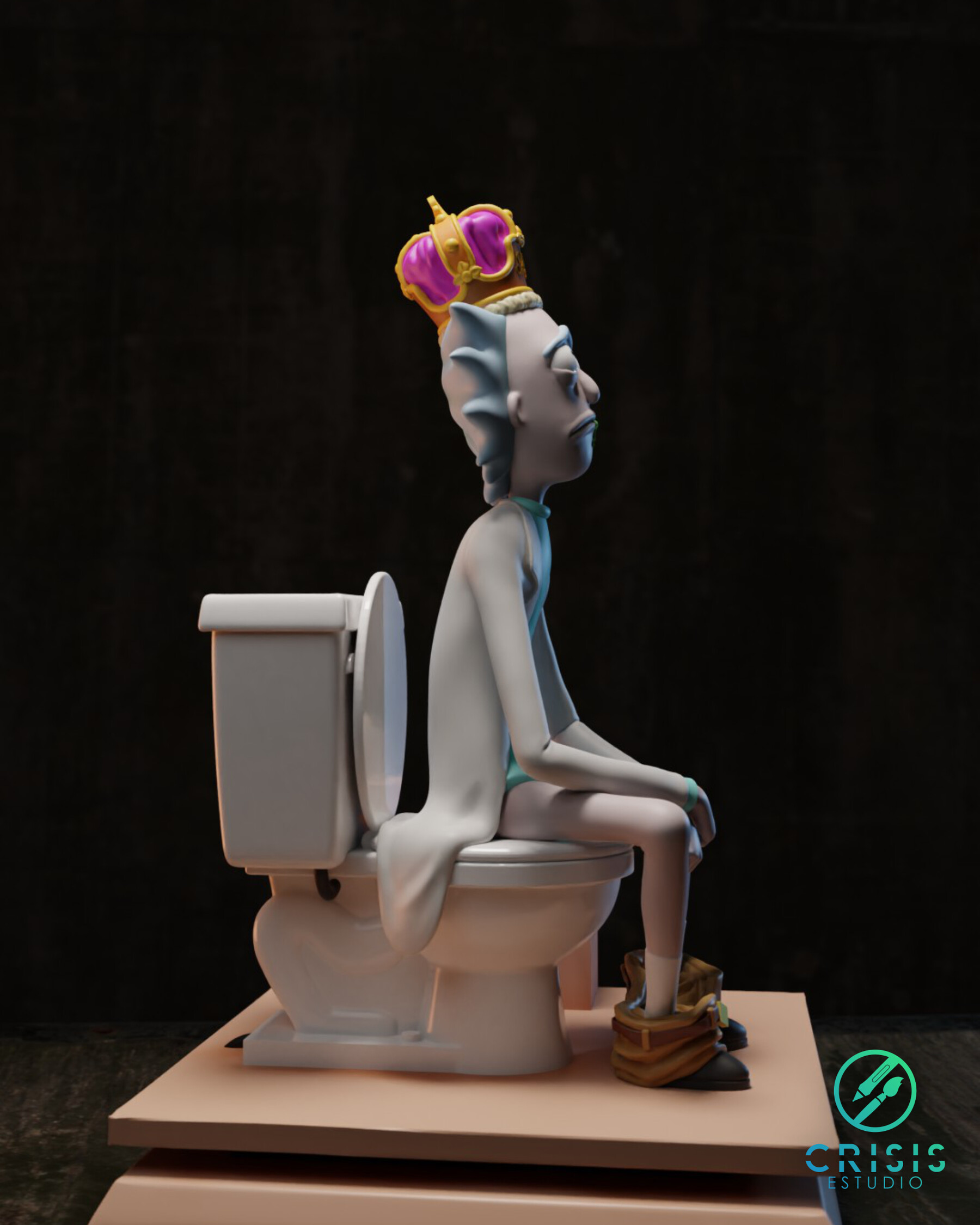 ArtStation - King of shit Rick and morty Fan Art Toy 3d print ready | Resources