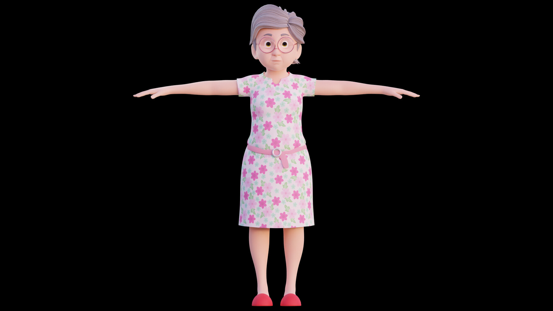 ArtStation - Cartoon Grandma - Fully rigged | Game Assets