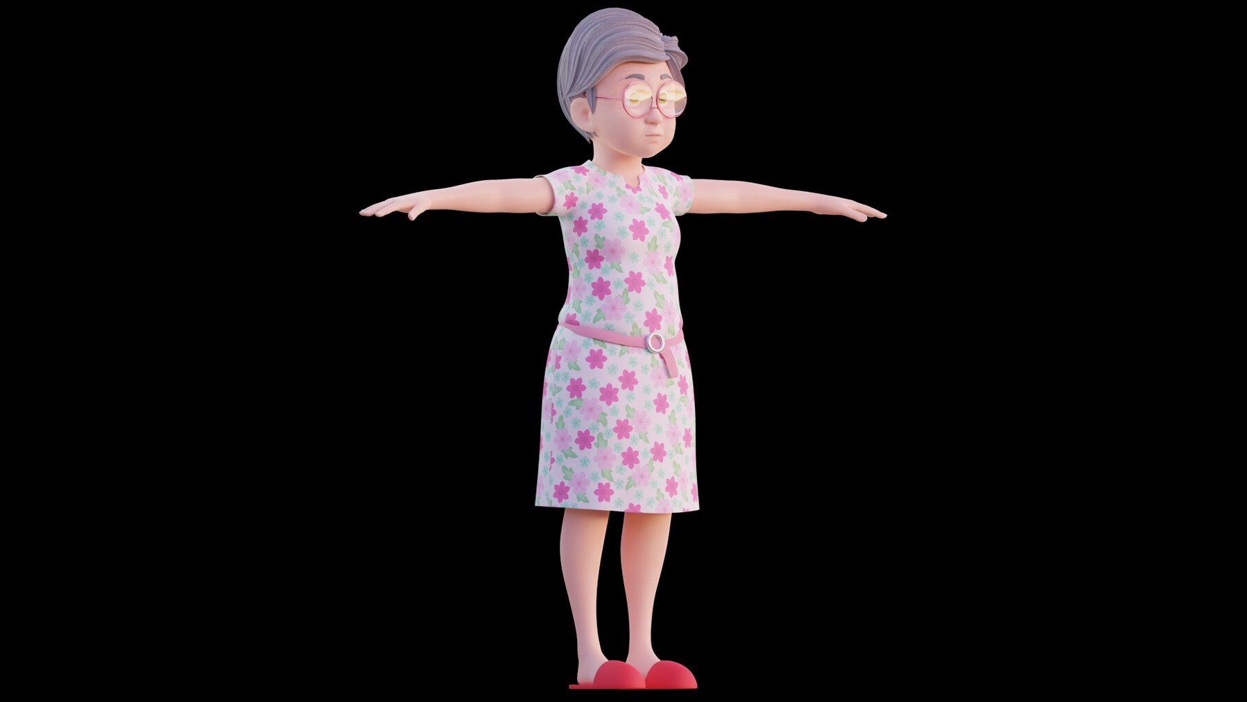 ArtStation - Cartoon Grandma - Fully rigged | Game Assets