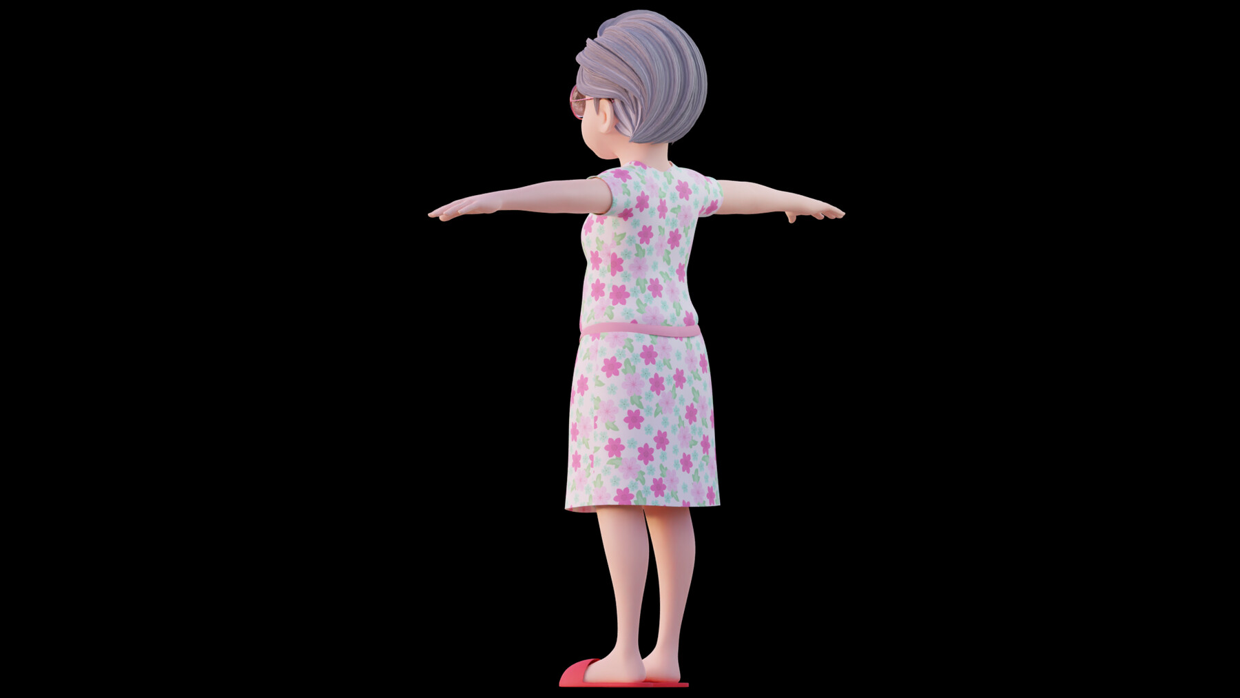 ArtStation - Cartoon Grandma - Fully rigged | Game Assets