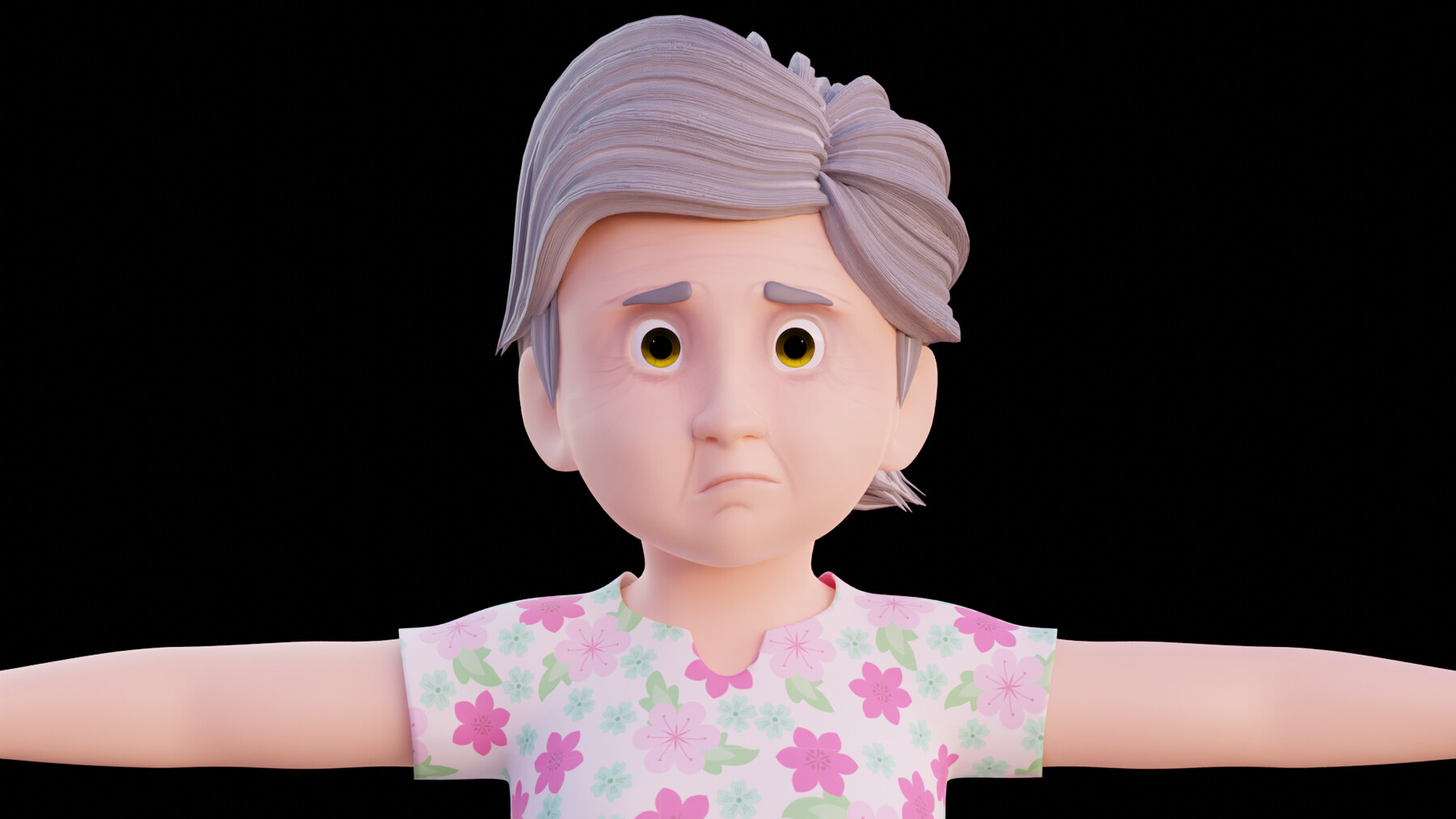 ArtStation - Cartoon Grandma - Fully rigged | Game Assets