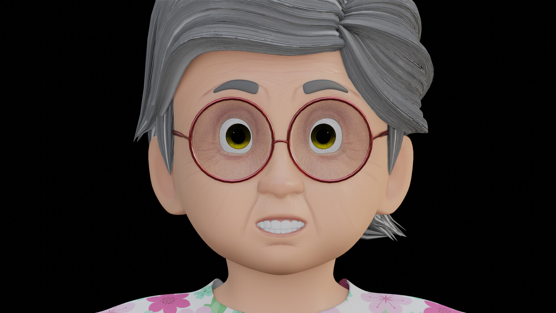 ArtStation - Cartoon Grandma - Fully rigged | Game Assets