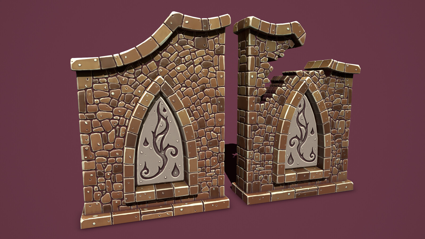 ArtStation - Fantasy wall 1 | Game Assets
