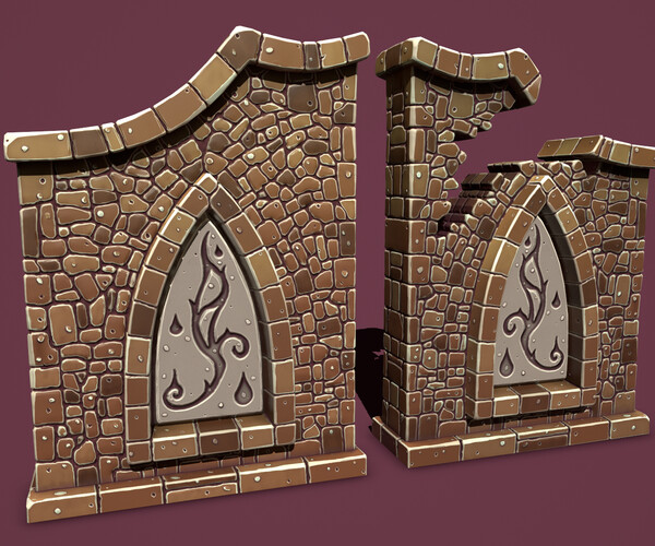 ArtStation - Fantasy wall 1 | Game Assets