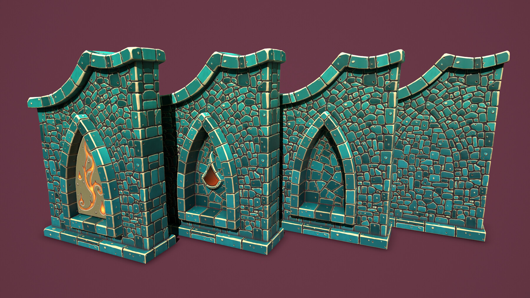 ArtStation - Fantasy wall 1 | Game Assets