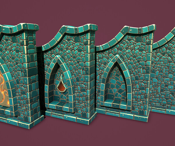 ArtStation - Fantasy wall 1 | Game Assets
