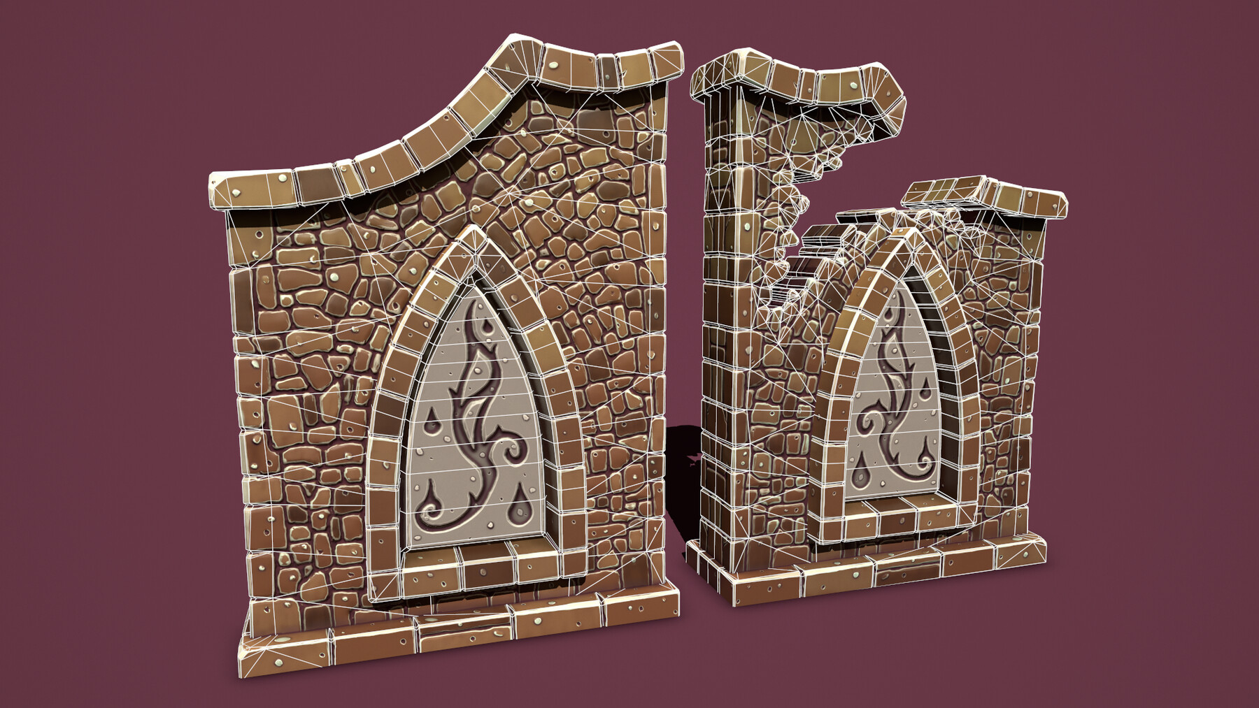 ArtStation - Fantasy wall 1 | Game Assets