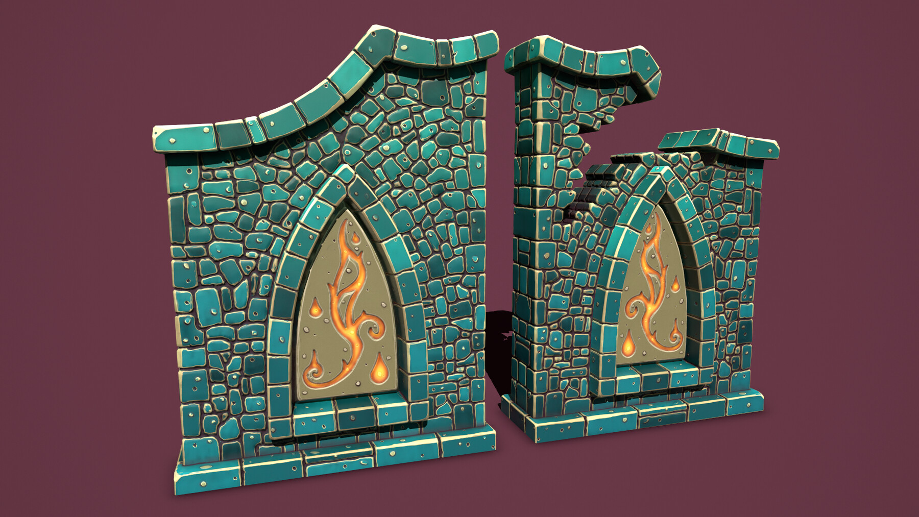 ArtStation - Fantasy wall 1 | Game Assets