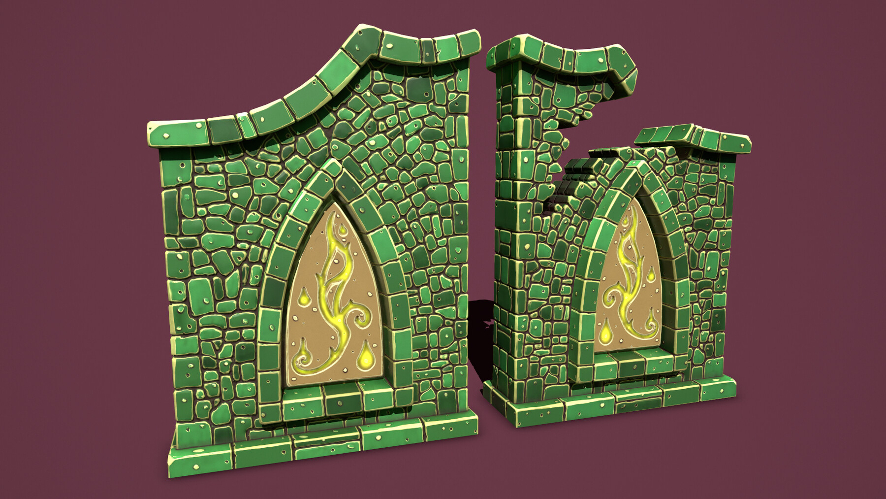 ArtStation - Fantasy wall 1 | Game Assets