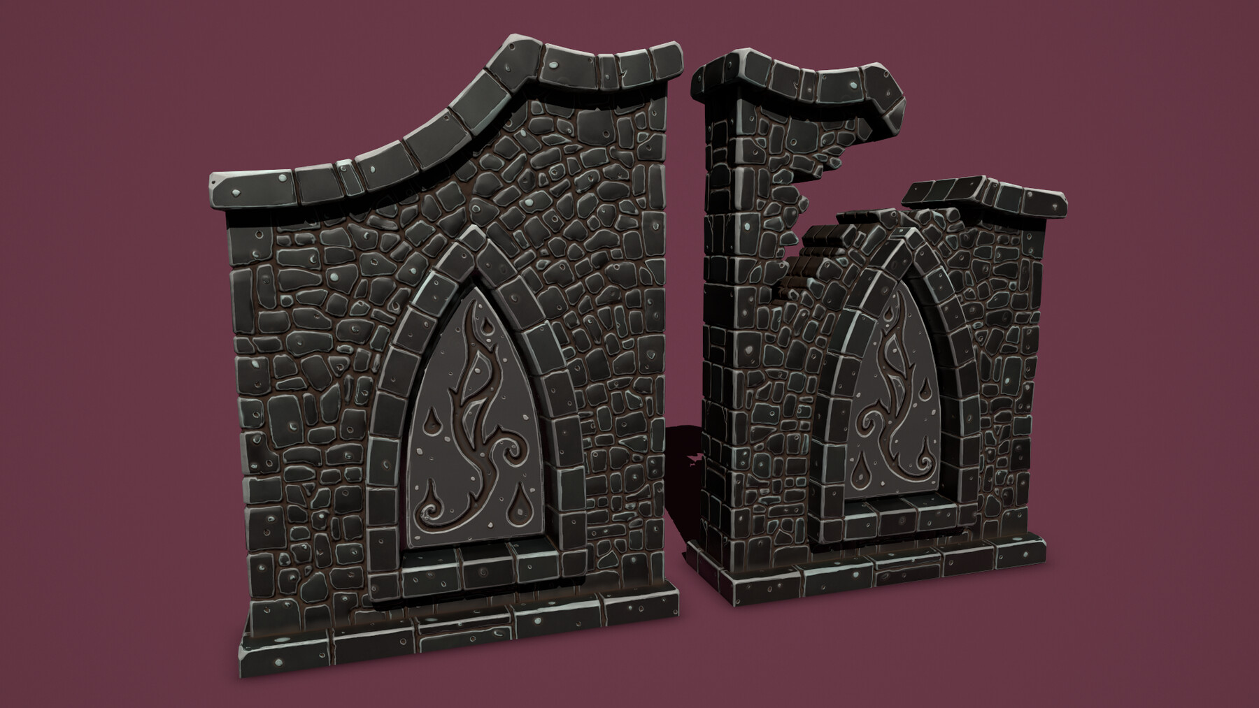 ArtStation - Fantasy wall 1 | Game Assets