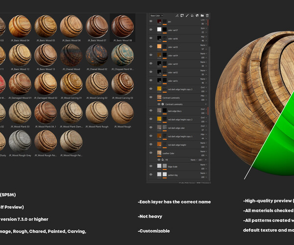 ArtStation - Wood Smart Materials Vol 03 + Tutorial | Game Assets