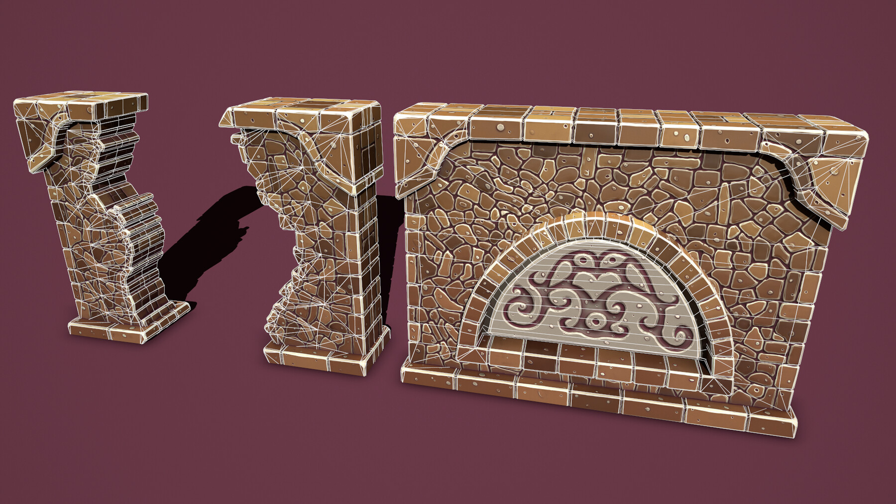 ArtStation - Fantasy wall 2 | Game Assets