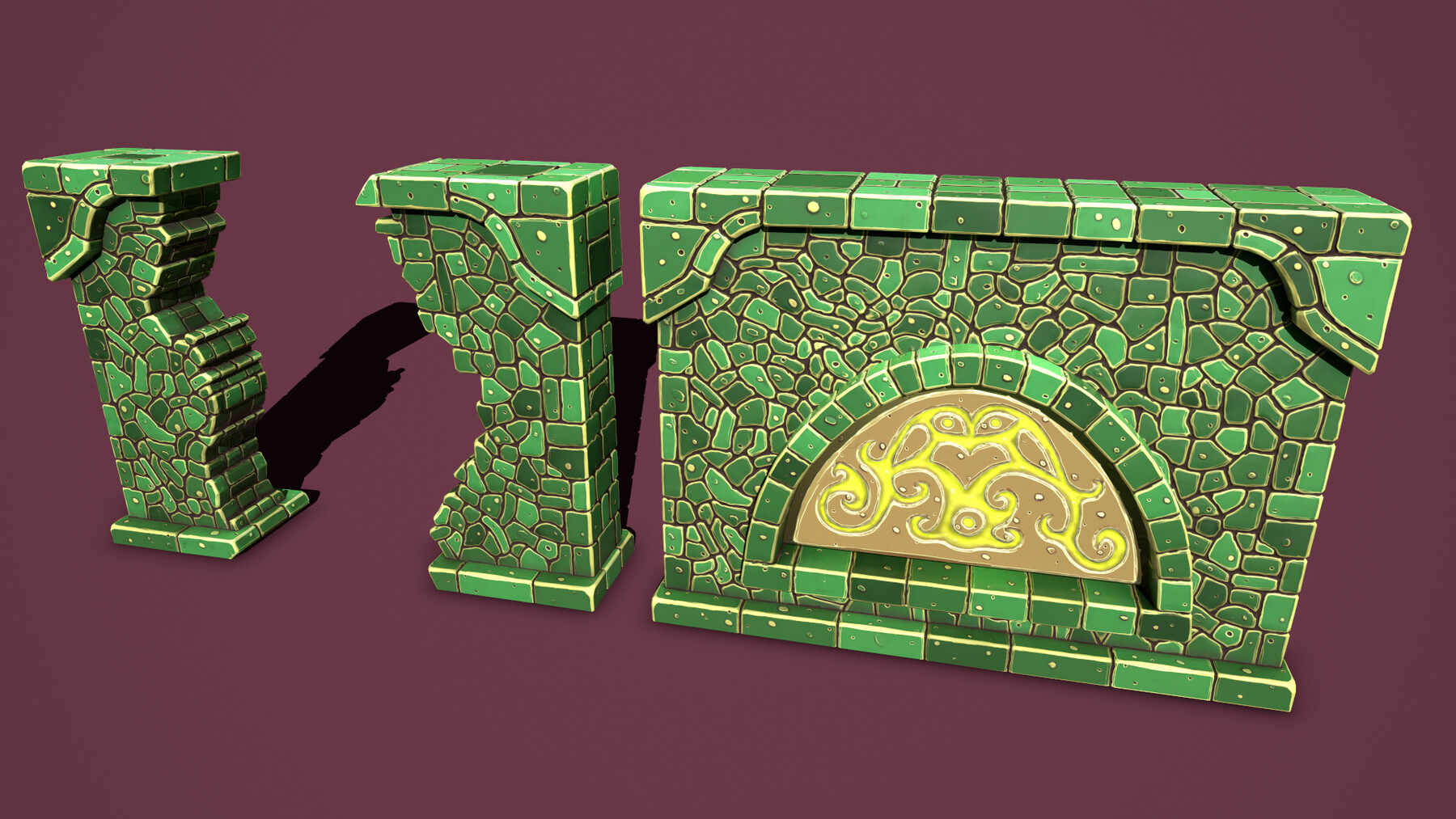 ArtStation - Fantasy wall 2 | Game Assets