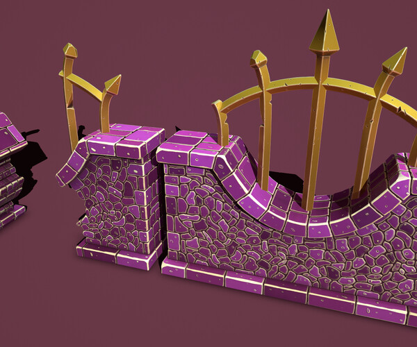 ArtStation - Fantasy wall 3 | Game Assets