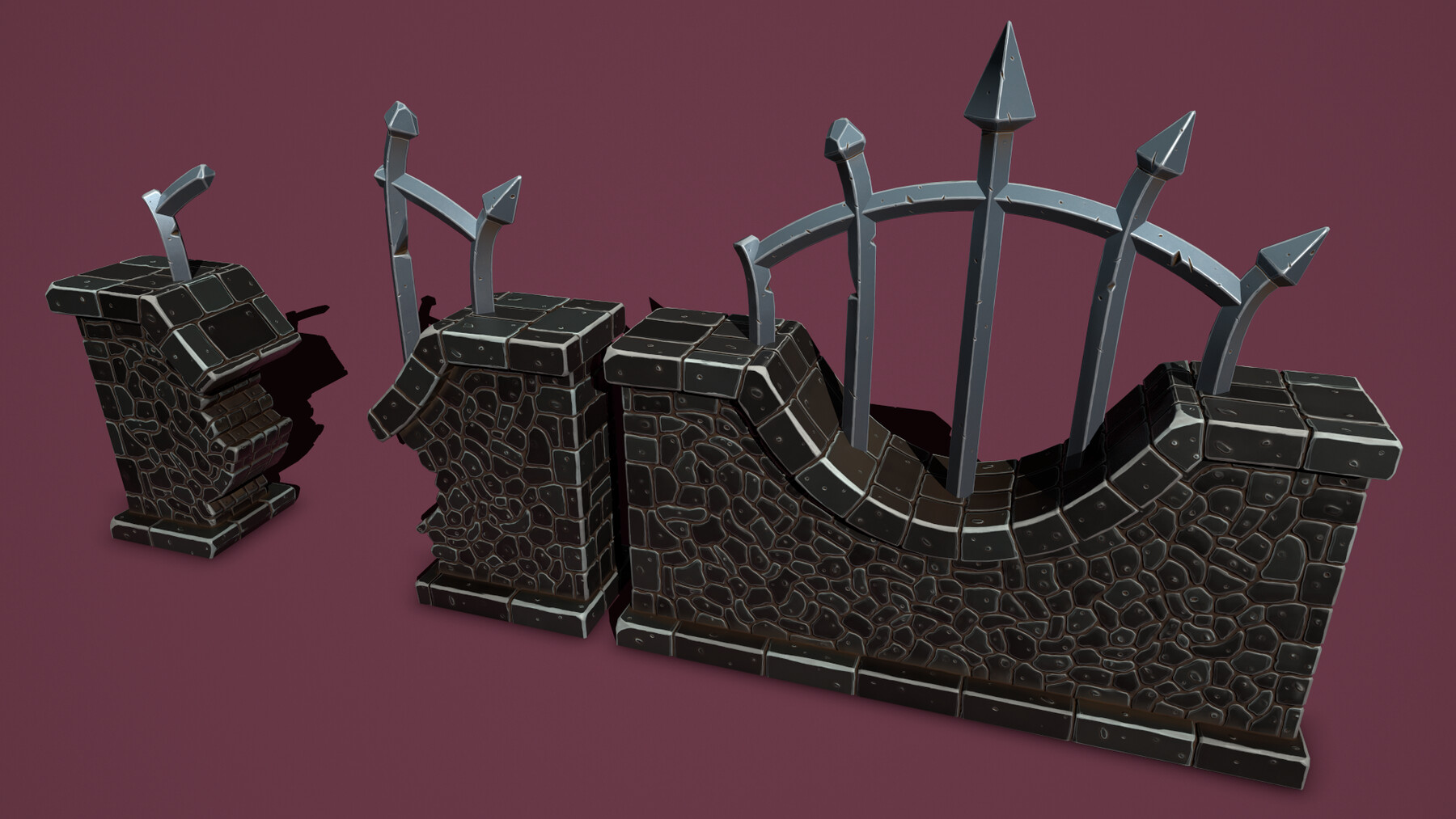 ArtStation - Fantasy wall 3 | Game Assets