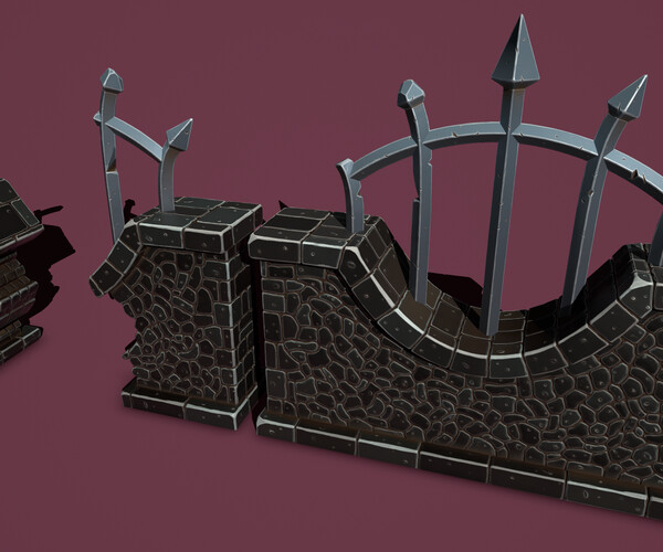 ArtStation - Fantasy wall 3 | Game Assets