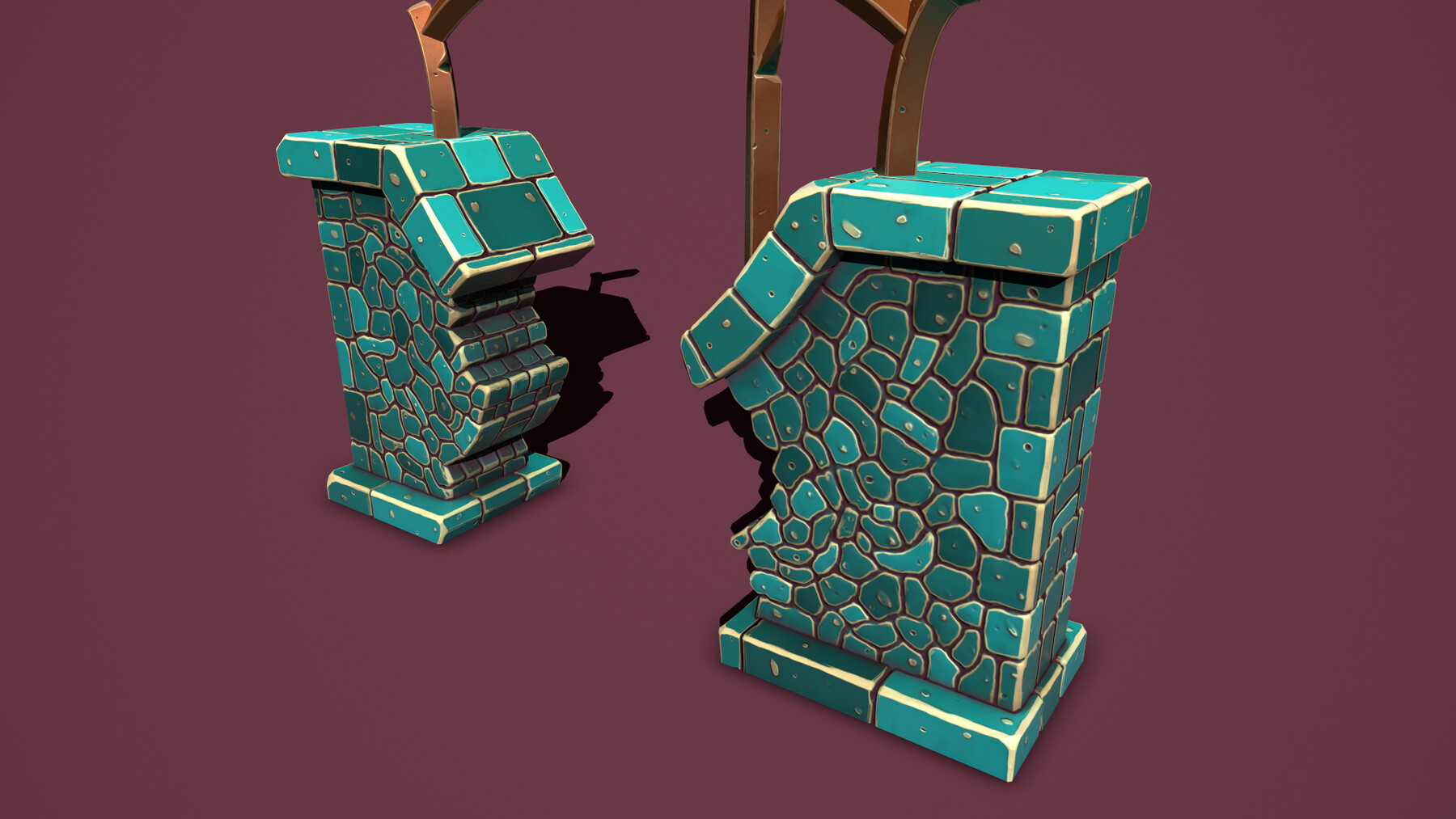 ArtStation - Fantasy wall 3 | Game Assets