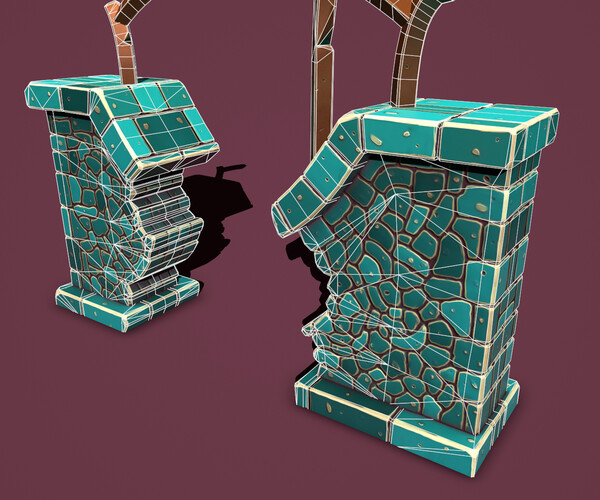 ArtStation - Fantasy wall 3 | Game Assets