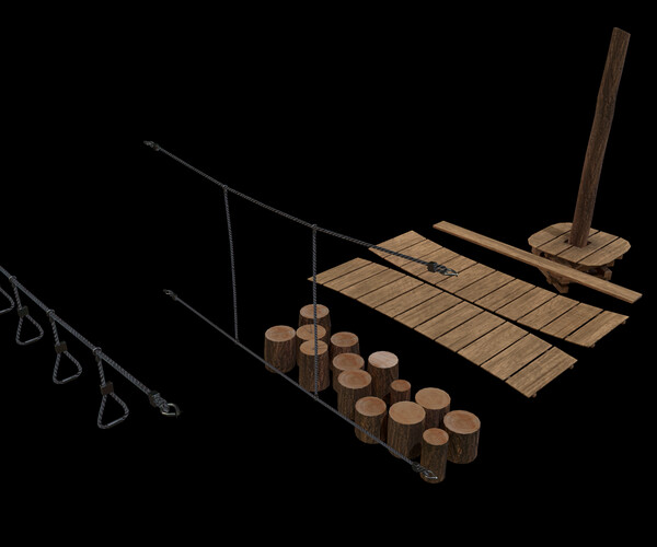 ArtStation - Modular Rope Park | Game Assets