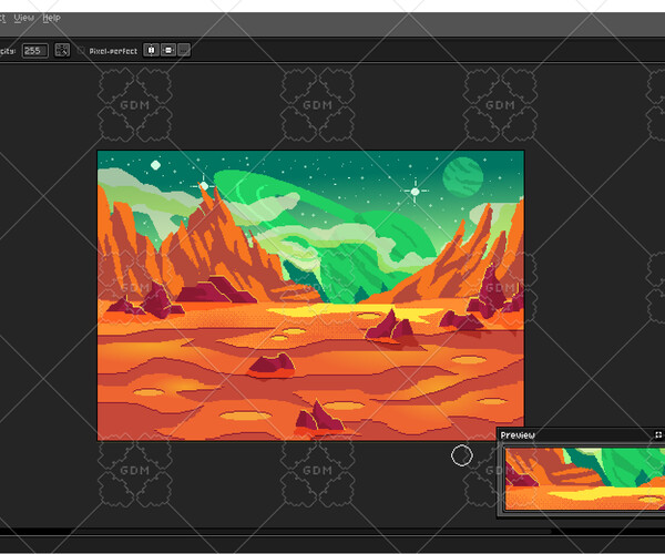ArtStation - a distant planet pixel 2d background art game asset | Game ...