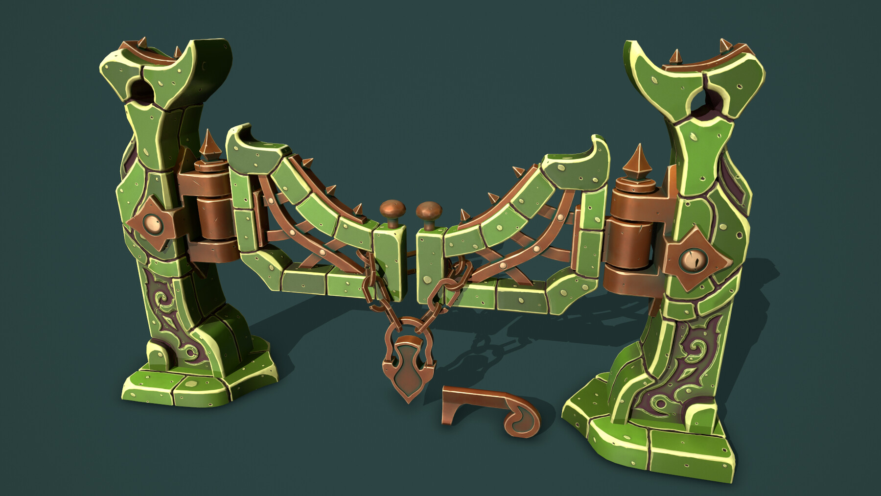ArtStation - Fantasy fence door | Game Assets