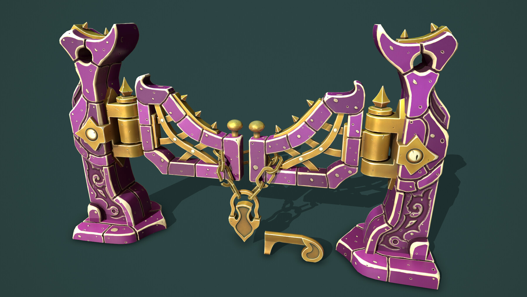 ArtStation - Fantasy fence door | Game Assets